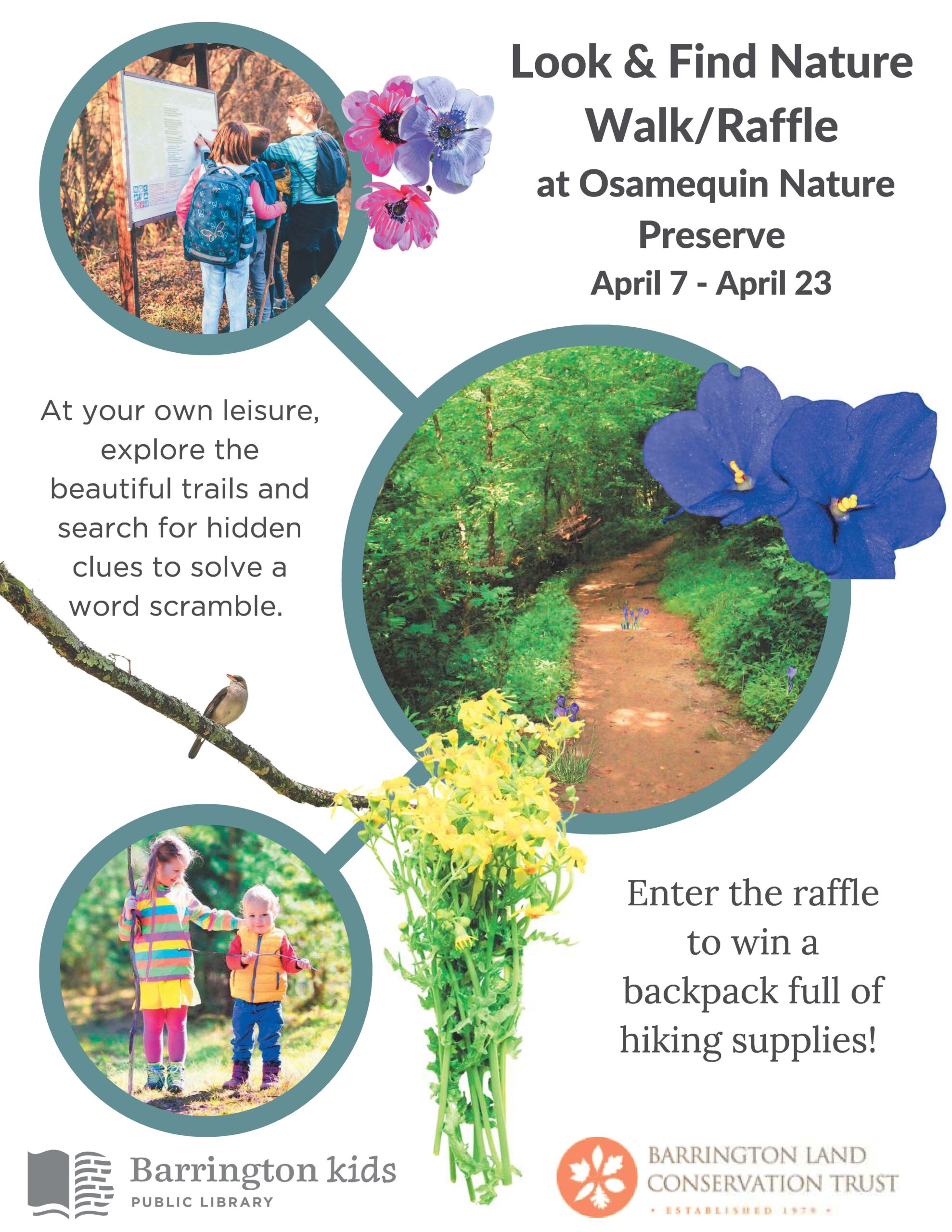 Look & Find Nature Walk/Raffle at Osamequin Nature Preserve ...